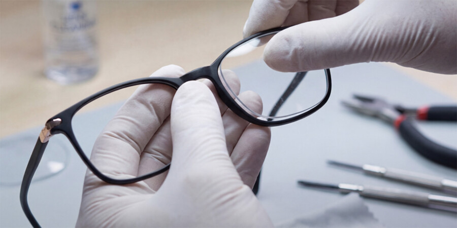 Eyeglasses Full-Rim Reglazing Service Runt Transparent glasögon ...